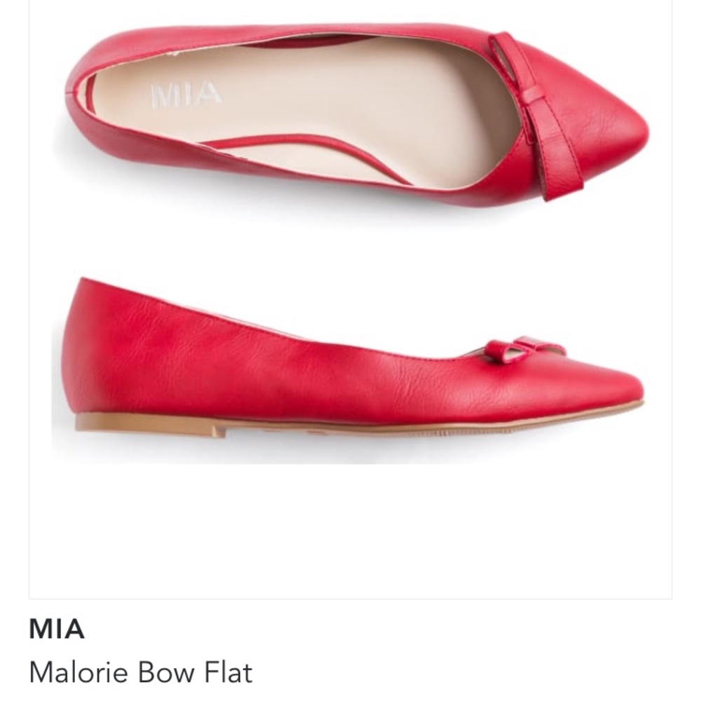 Stitch Fix Mia Malorie Bow Flat Red - Gem